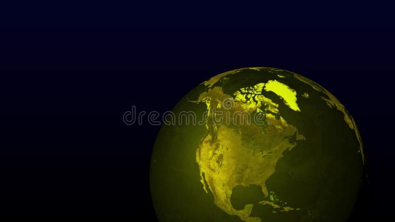 Yellow Earth Space 3DCG Digital Animation Motion Graphics Stock Video ...
