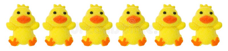 Yellow Easter Candy Marshmallow Ducks Stock Image - Image of holiday ...