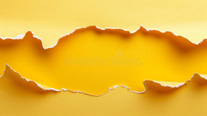Yellow Edge Element Made from Torn Paper Stock Photo - Image of ...