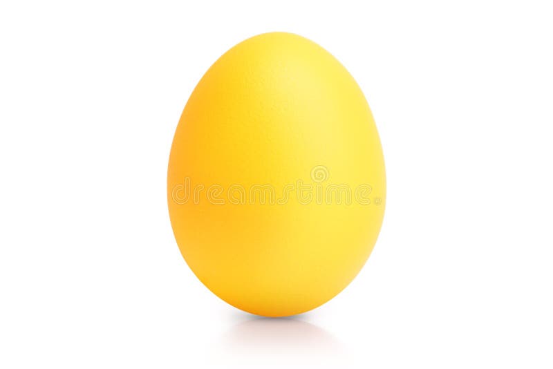 Yellow Egg Isolated on White Stock Photo - Image of holiday, abundance ...