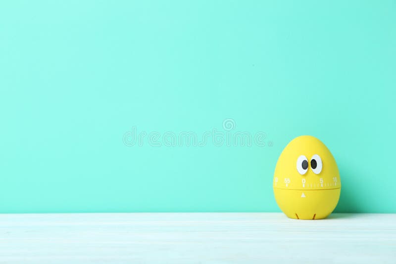 Yellow Egg Timer Isolated on White Stock Photo - Image of background ...