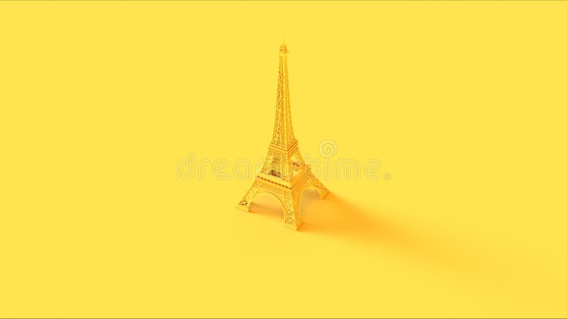 Yellow Eiffel tower stock illustration. Illustration of creative ...