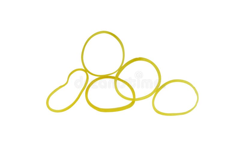 Yellow Elastic Rubber Bands 2 Stock Photo - Image of yellow, elastic ...
