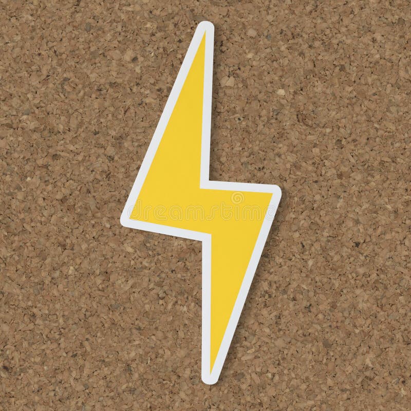 Yellow Electric Lightning Bolt Icon Stock Illustration - Illustration ...