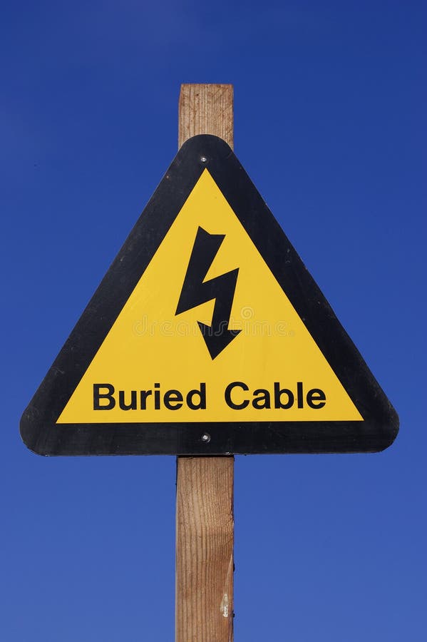 Yellow Electrical Hazard Sign Stock Image - Image of cable, generic: 227979