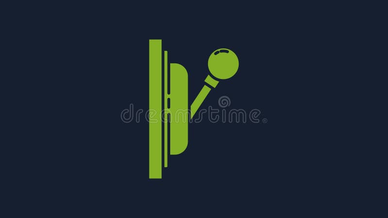 Yellow Electrical Panel Icon Isolated on Blue Background. Switch Lever ...