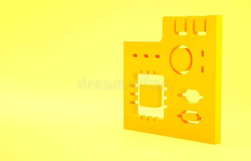 Yellow Electronic Computer Components Motherboard Digital Chip ...