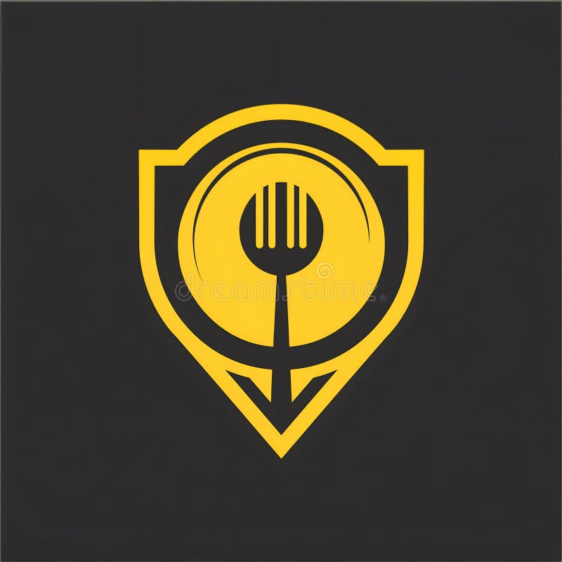 Yellow Emblem Restaurant Logo Stock Illustration - Illustration of ...