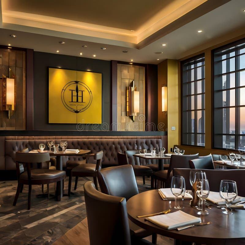 Yellow Emblem Restaurant Logo Stock Illustration - Illustration of ...