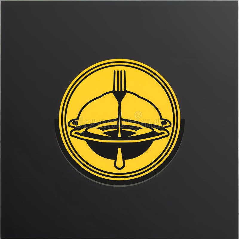 Yellow Emblem Restaurant Logo Stock Illustration - Illustration of logo ...