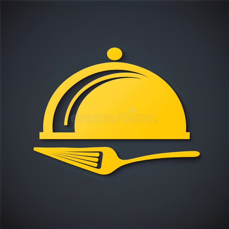 Yellow Emblem Restaurant Logo Stock Illustration - Illustration of cafe ...
