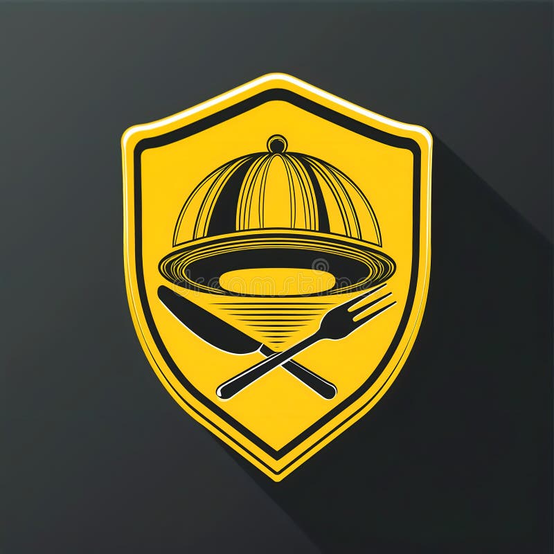 Yellow Emblem Restaurant Logo Stock Illustration - Illustration of ...