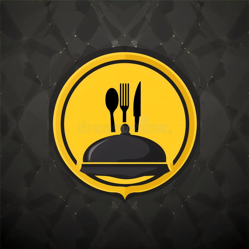 Yellow Emblem Restaurant Logo Stock Illustration - Illustration of ...