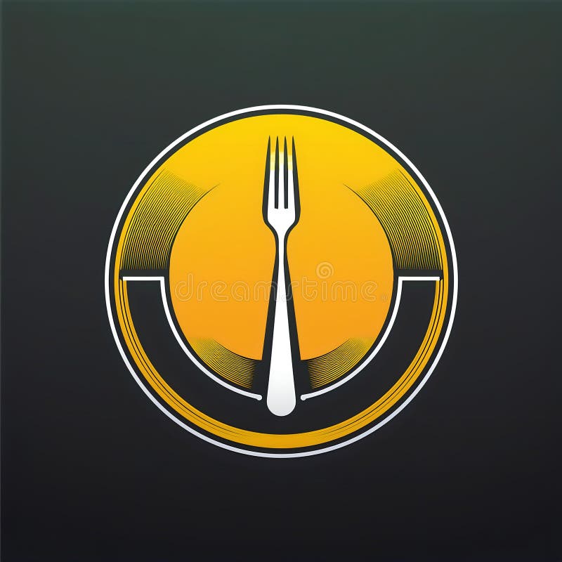 Yellow Emblem Restaurant Logo Stock Illustration - Illustration of ...