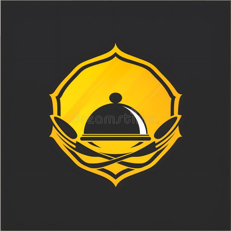 Yellow Emblem Restaurant Logo Stock Illustration - Illustration of ...