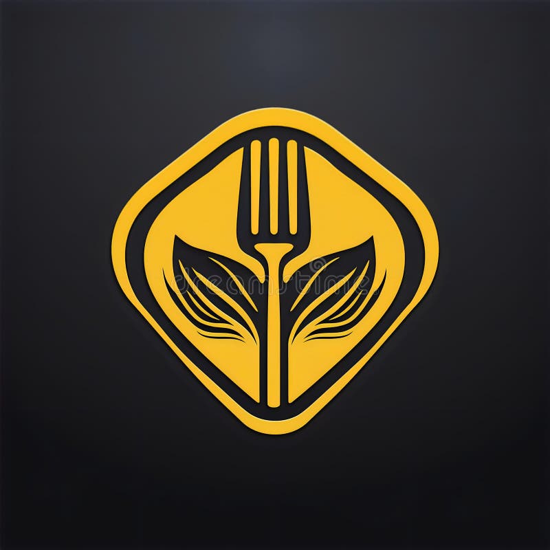 Yellow Emblem Restaurant Logo Stock Illustration - Illustration of ...