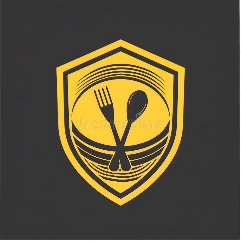 Yellow Emblem Restaurant Logo Stock Illustration - Illustration of ...