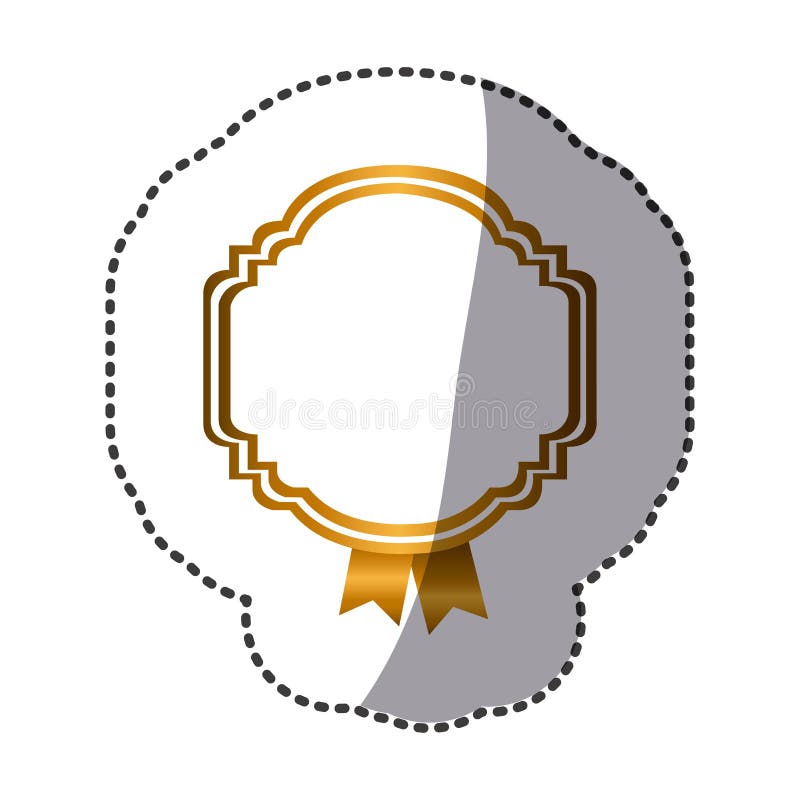 Yellow Emblem with Symbols Inside Icon Stock Illustration ...