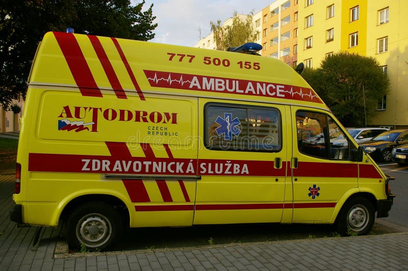 Yellow emergency car editorial image. Image of concept - 60215110