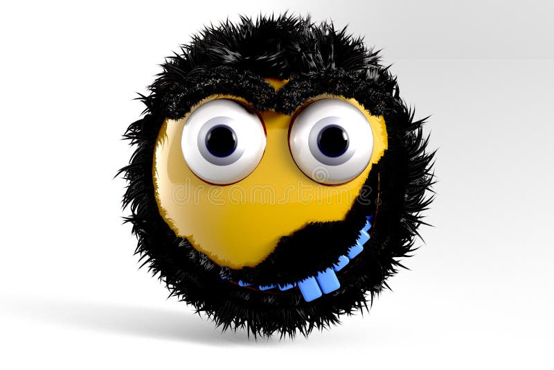 Yellow Emoji As Symbol for Bluetooth Stock Illustration - Illustration ...