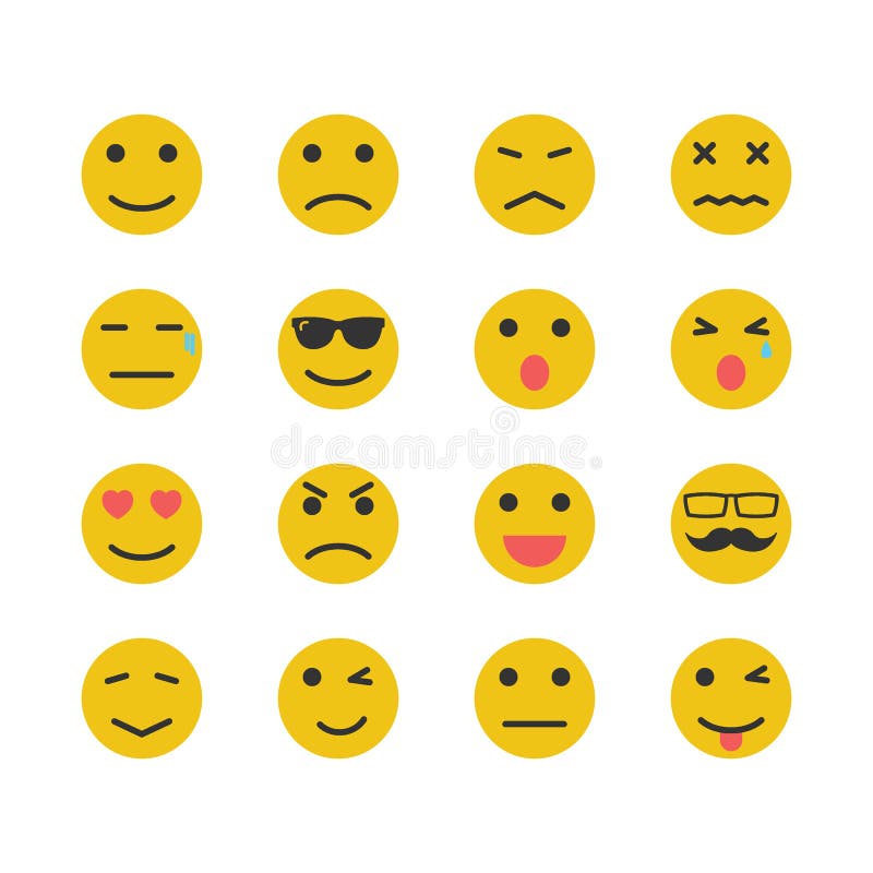 Emotion Icons stock vector. Illustration of emoticons, expressions - 204831
