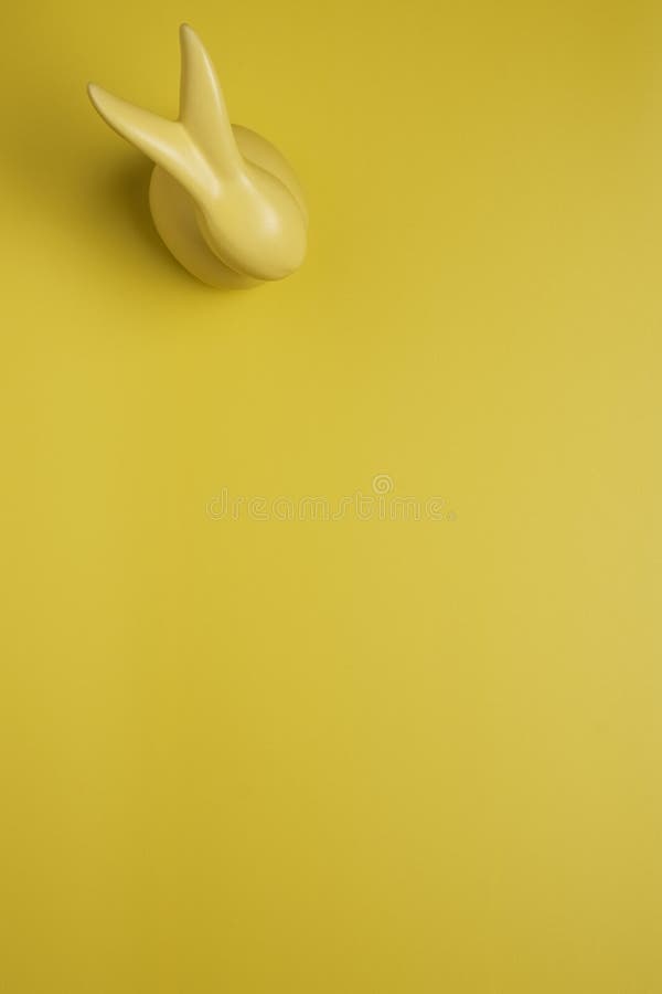 Yellow Empty Background with Easter Bunny, Stock Image - Image of ...