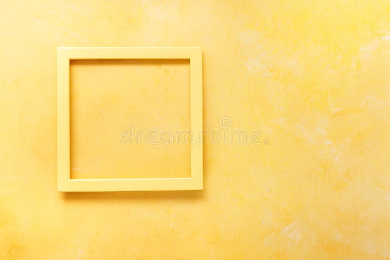 Yellow Empty Frame on Yellow Surface Stock Photo - Image of creative ...