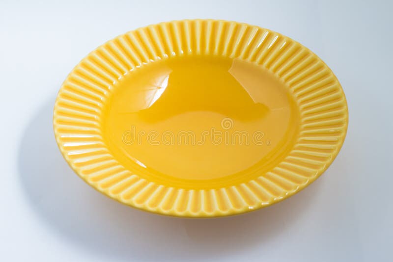 Yellow empty plate stock image. Image of view, food - 114084865
