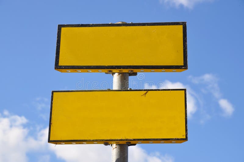 Yellow empty sign stock image. Image of sign, route, copy - 16023027