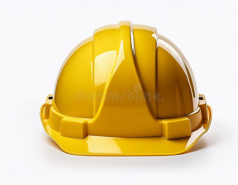 Yellow Engineer Hard Hat stock illustration. Illustration of protective ...