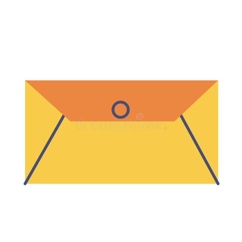 Yellow Envelope with Clasp. Vector Stock Vector - Illustration of icon ...
