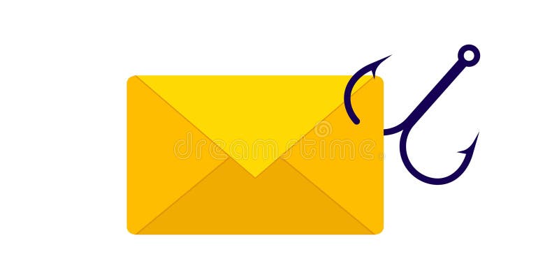 Yellow Envelope and Fish Hook Symbolizing Email Phishing Threat in ...