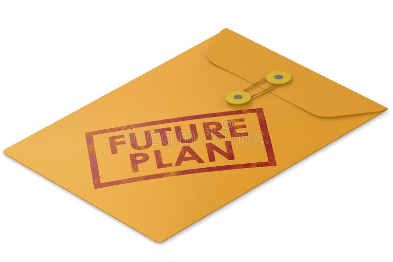 Yellow Envelope with Future Plan Word Stock Illustration - Illustration ...