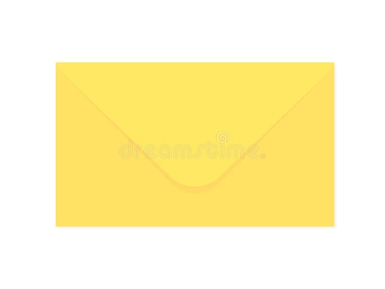 Yellow envelope icon stock vector. Illustration of postal - 258975291