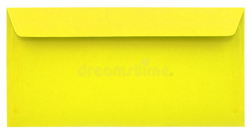 Yellow envelope isolated stock image. Image of invitation - 33948727