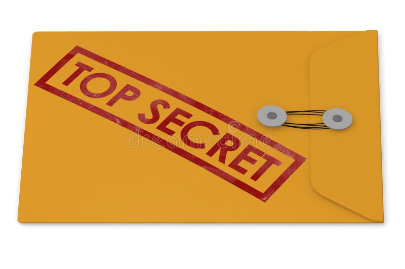 Yellow Envelope with Top Secret Word Stock Illustration - Illustration ...