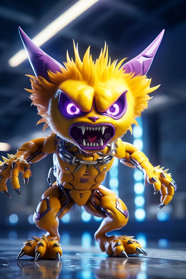 Yellow Evil Pokemon, Generative AI Stock Illustration - Illustration of ...