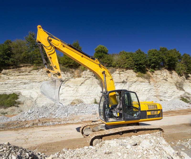 Yellow excavator stock photo. Image of yellow, earth - 40934744