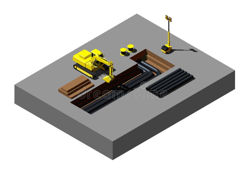 Isometric Excavation Site Stock Illustrations – 97 Isometric Excavation ...