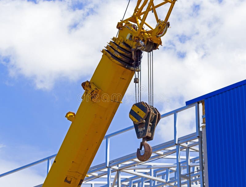 Yellow excavator machines stock image. Image of vehicle - 155814381