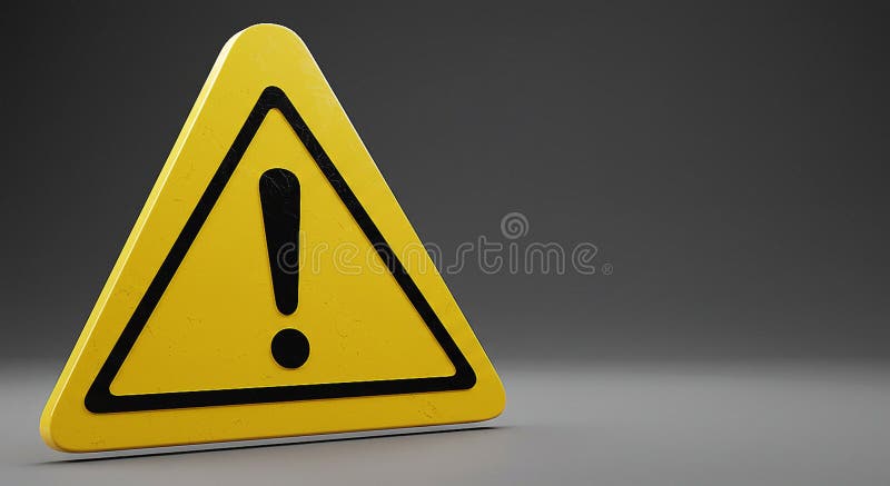 Yellow Exclamation Mark Icon Stock Illustration - Illustration of bold ...