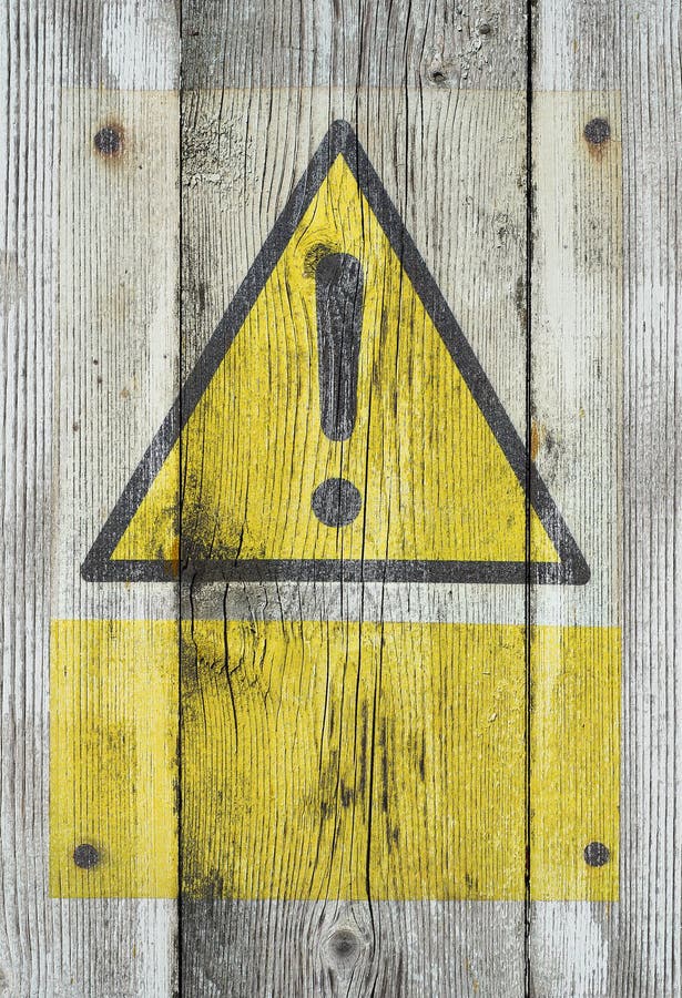 Yellow Exclamation Caution Sign or Warning Symbol Print Screen on Round ...