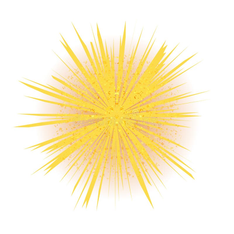 Yellow Explode Effect. Glowing Transparent Light Glitter Effect ...