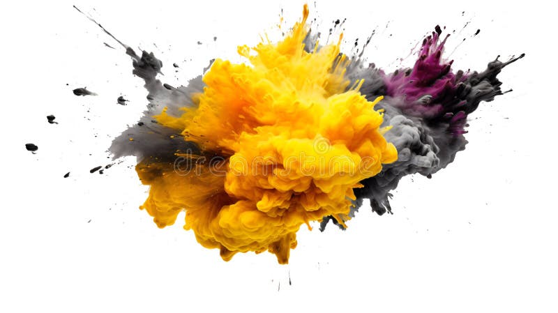 Big Yellow Explosion in Comic Style on the Background of the Rays of ...