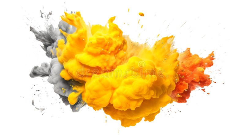 Big Yellow Explosion in Comic Style on the Background of the Rays of ...