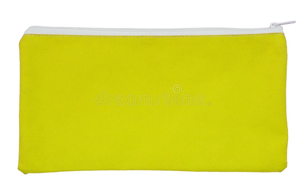 Yellow Fabric Bag Isolated on White Stock Image - Image of retail ...