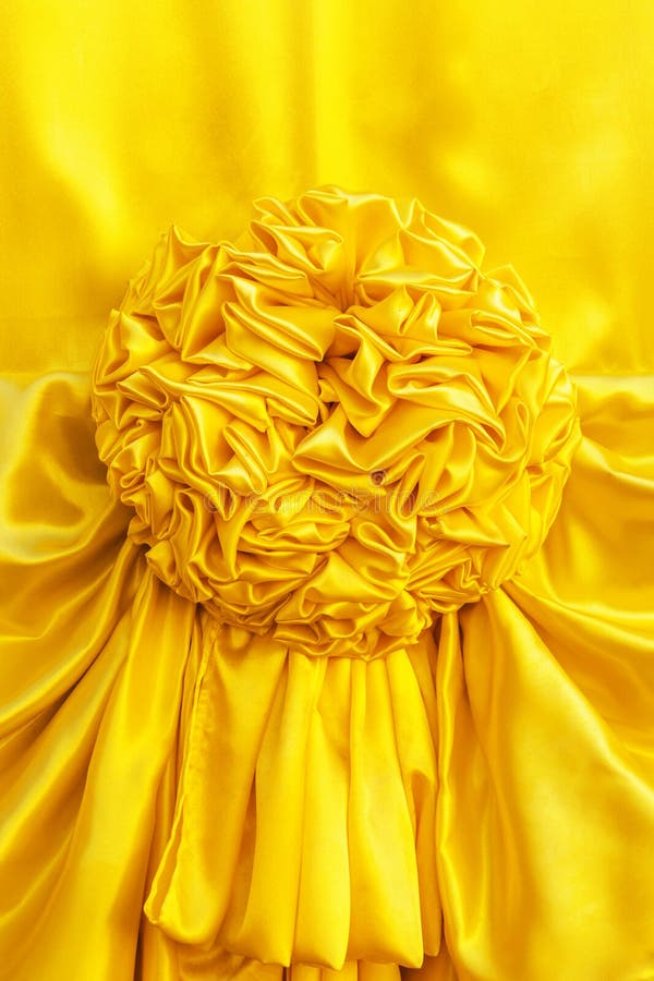 Yellow fabric ribbon stock photo. Image of decoration - 35745634