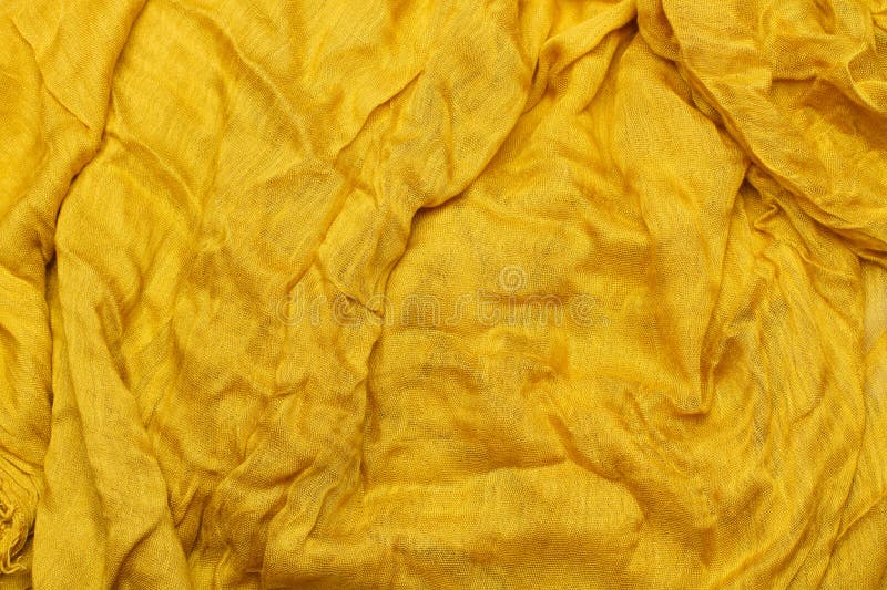 Yellow Fabric Texture in a Close Up View Stock Image - Image of ...