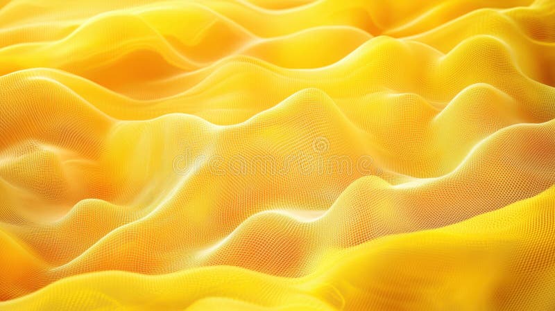 Yellow Fabric Waves, Soft Texture, Flowing Patterns, Light and Shadow ...