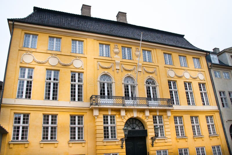The Yellow Palace, Copenhagen Stock Image - Image of house, historic ...